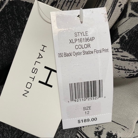H by Halston | Dresses | H Halston Black And White Floral High Lo One ...